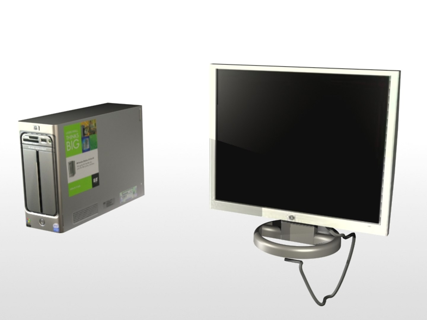 Hp Pavillion Computer Monitor 3d Model