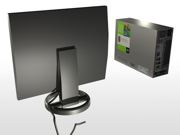 hp pavillion computer monitor 3d model
