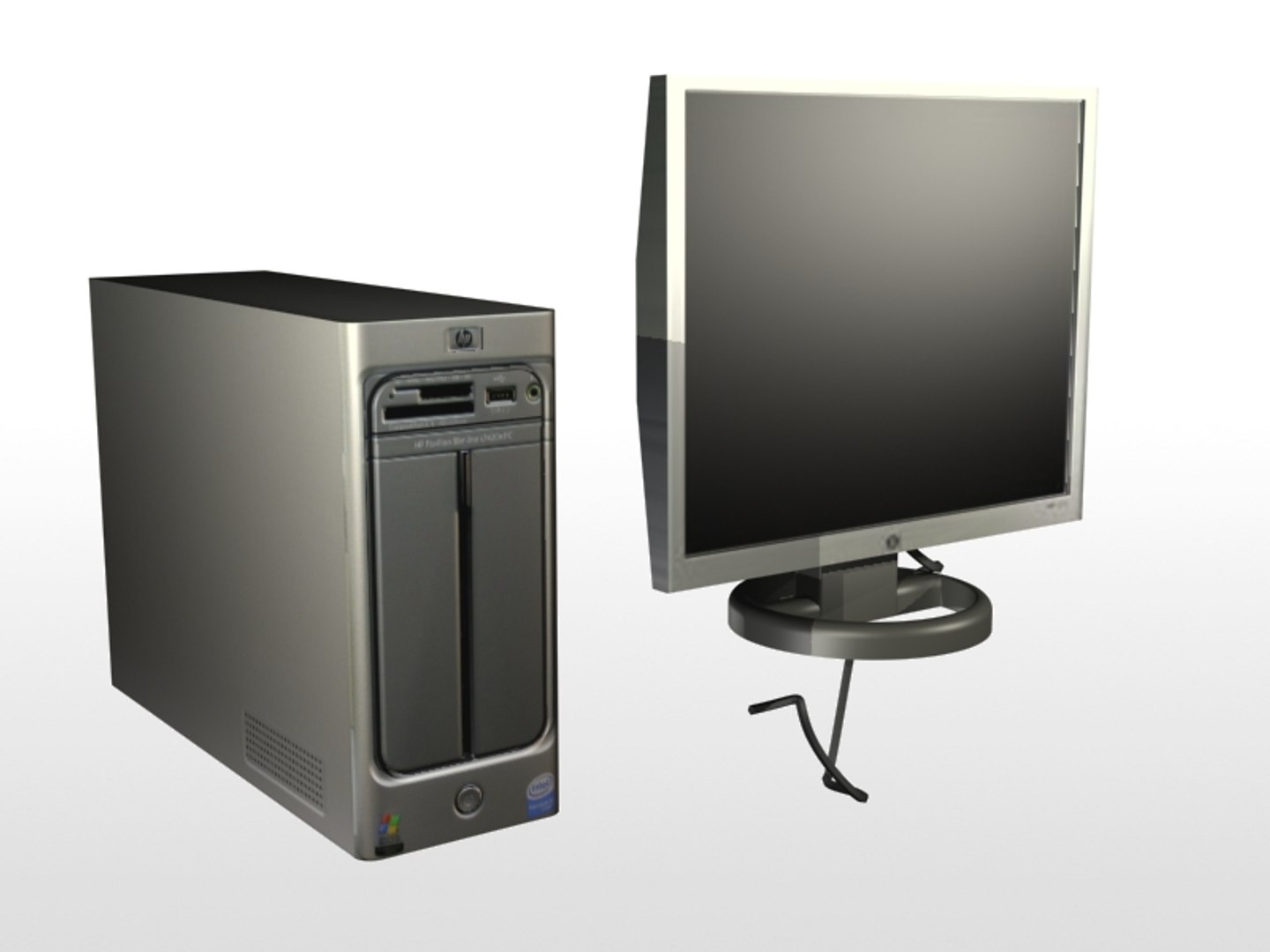 Hp Pavillion Computer Monitor 3d Model