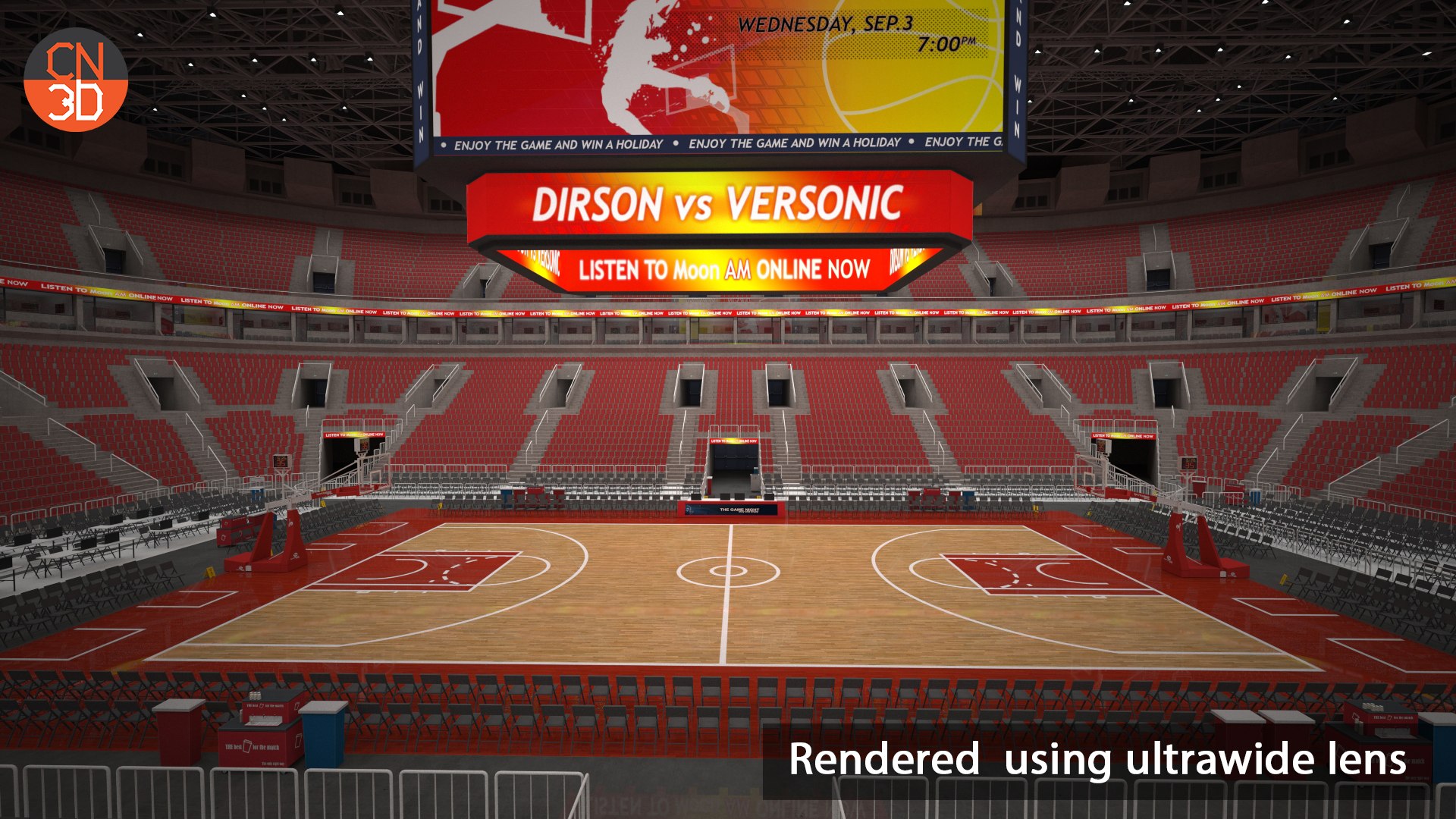 3D model Basketball arena v2 - interior - low poly VR - TurboSquid 1943836