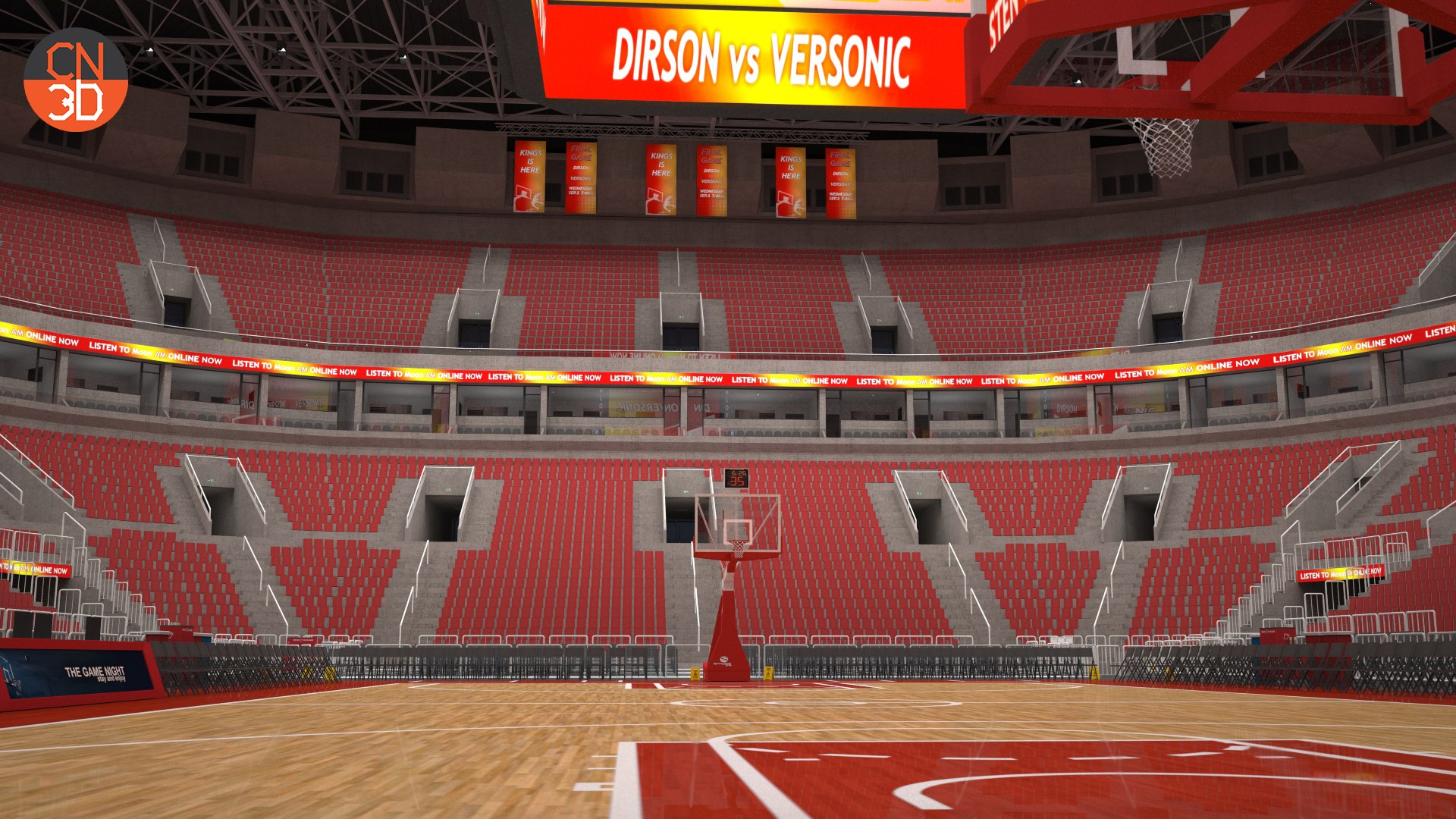 3D model Basketball arena v2 - interior - low poly VR - TurboSquid 1943836
