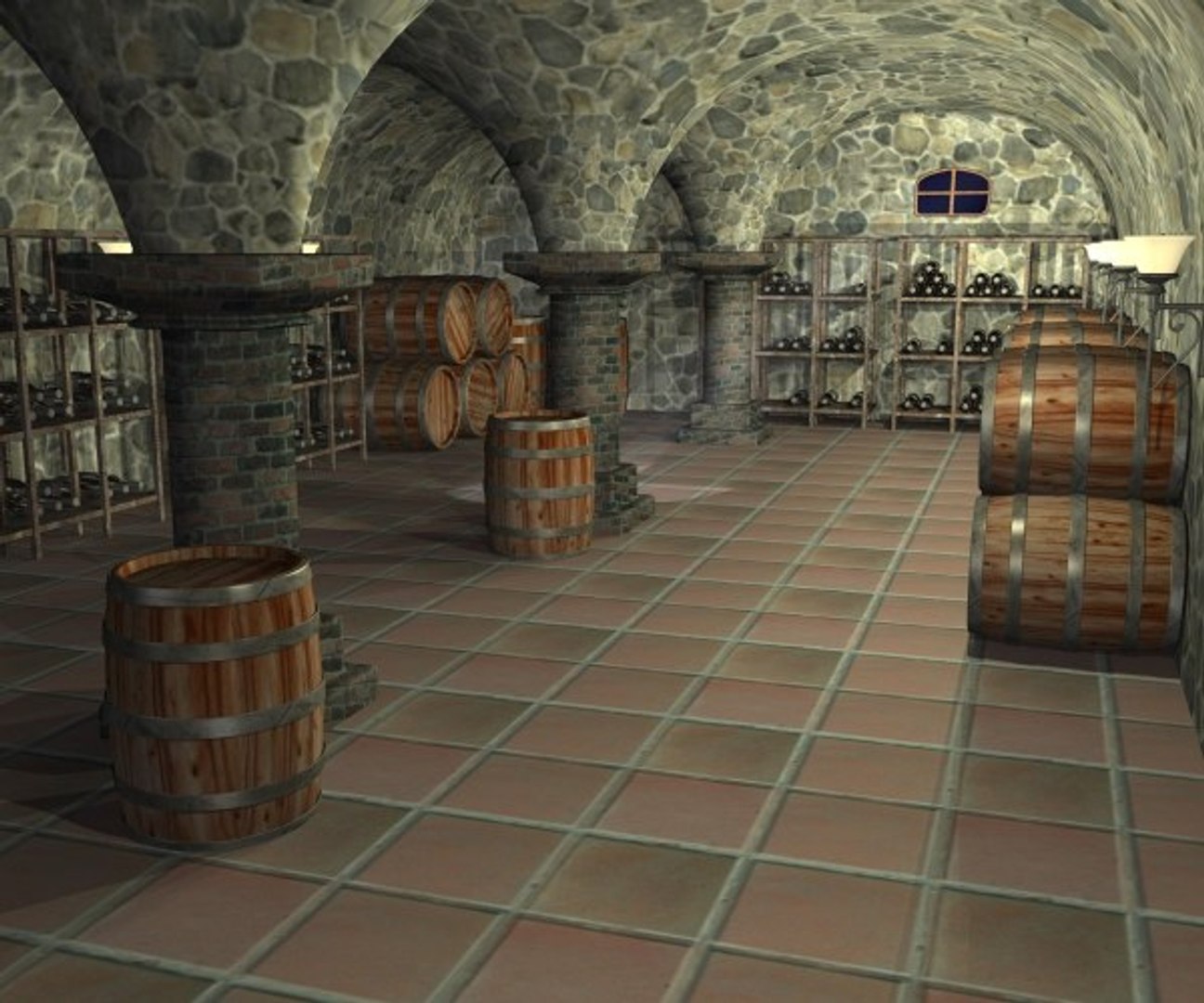 3d Cellar Bottles