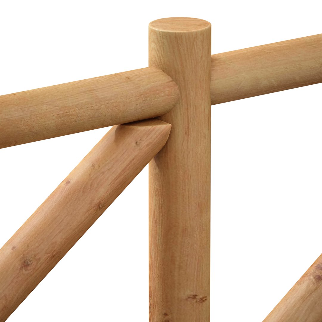3D Wooden Log Fence Fencing Model - TurboSquid 2295908