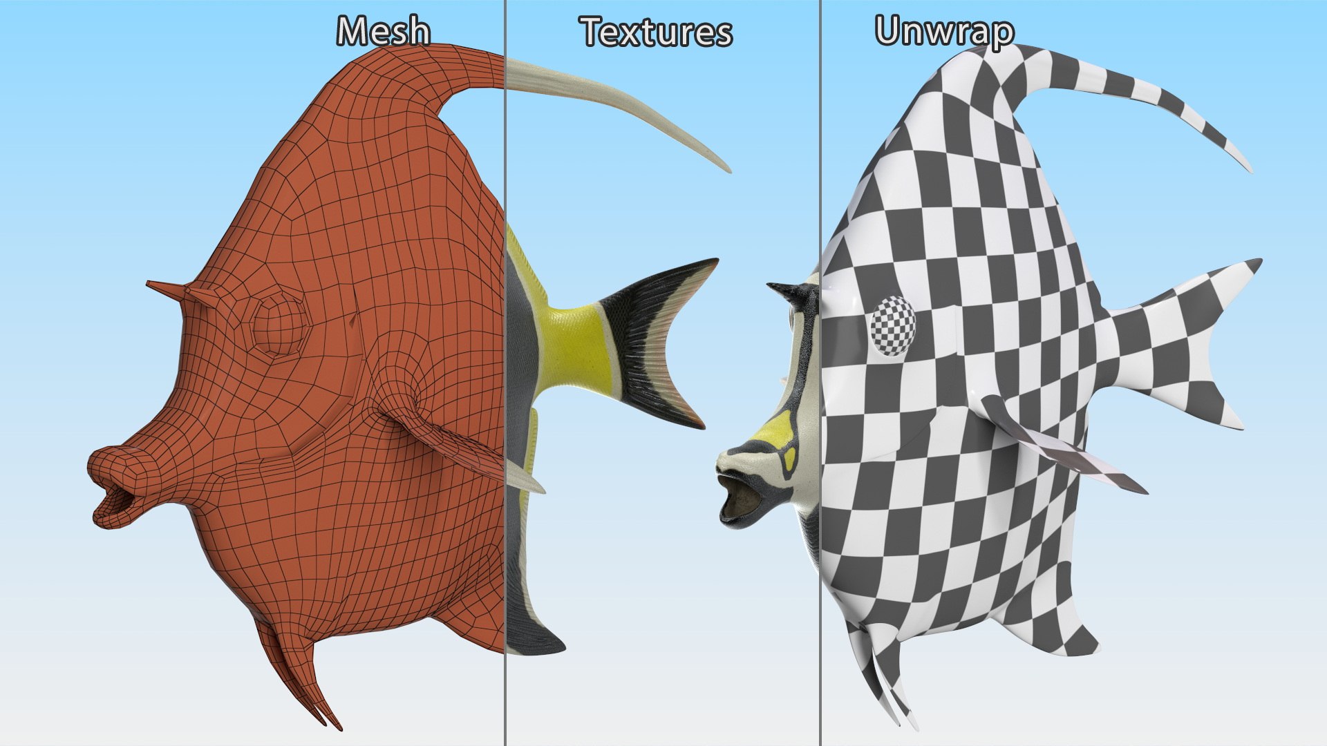 Moorish Idol Tropical Fish Model - TurboSquid 2314023