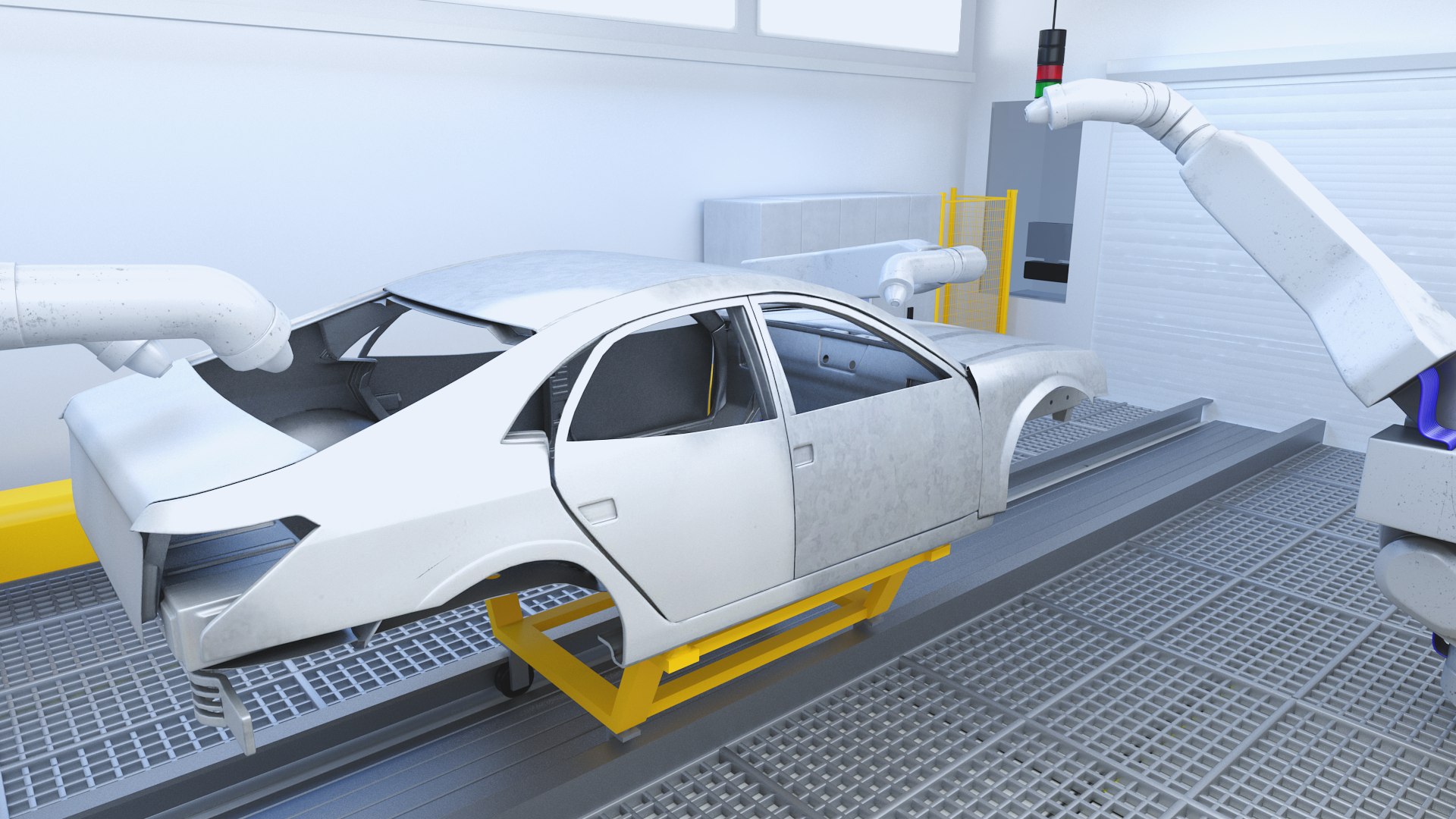 Robot Painting Production Line 3D - TurboSquid 1751669