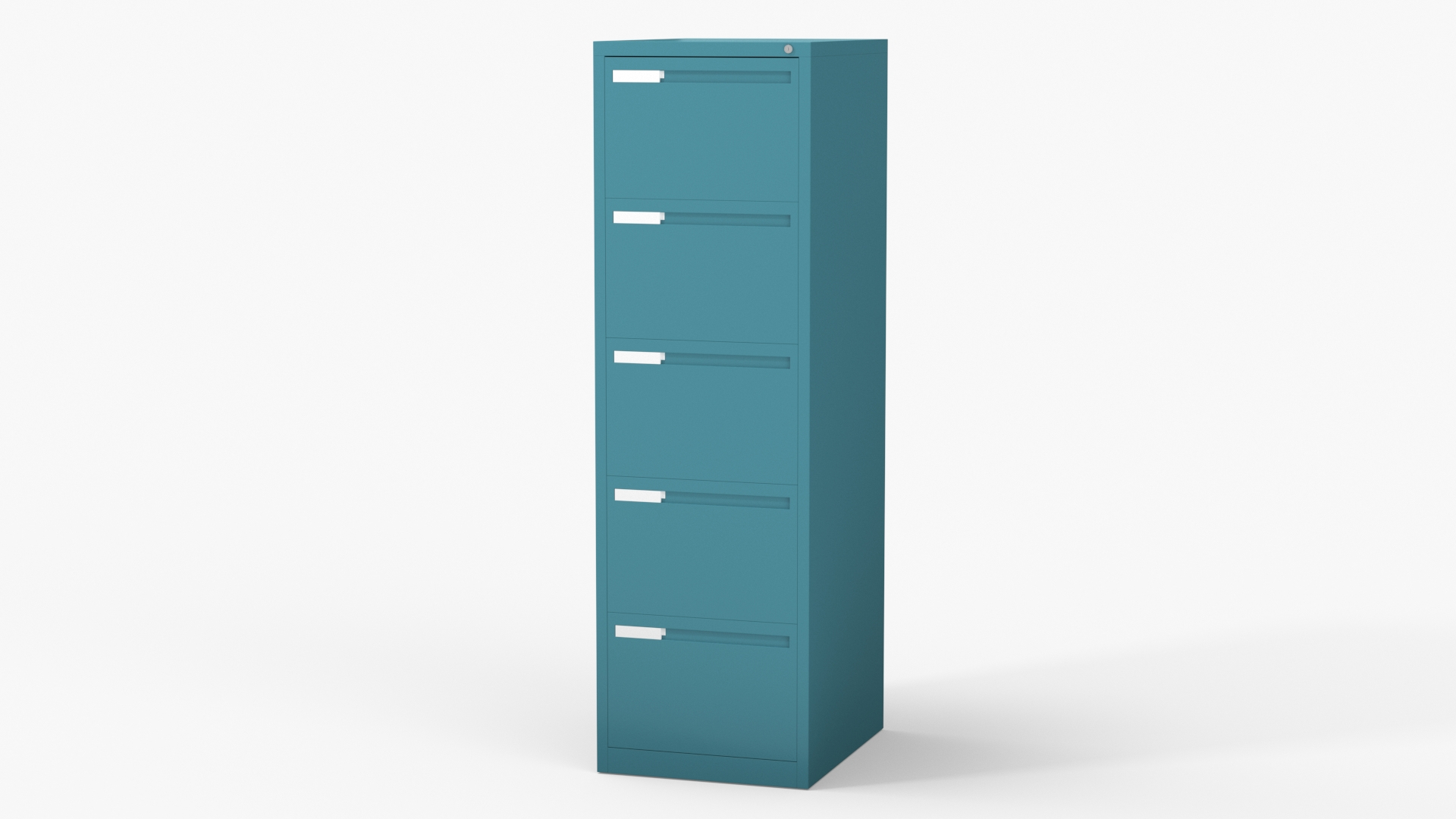 Filing Cabinet 5 Drawer Blue 3D Model - TurboSquid 2223975