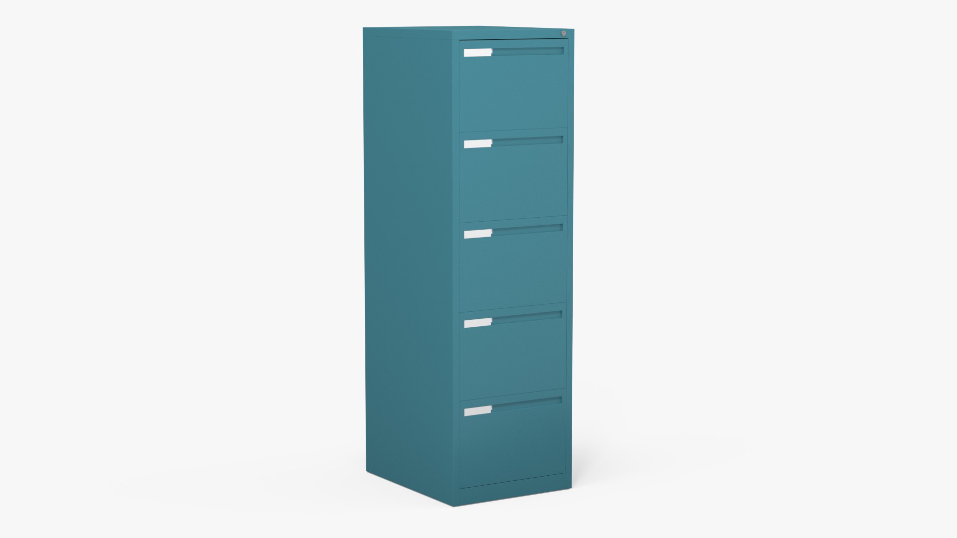 Filing Cabinet 5 Drawer Blue 3D Model - TurboSquid 2223975