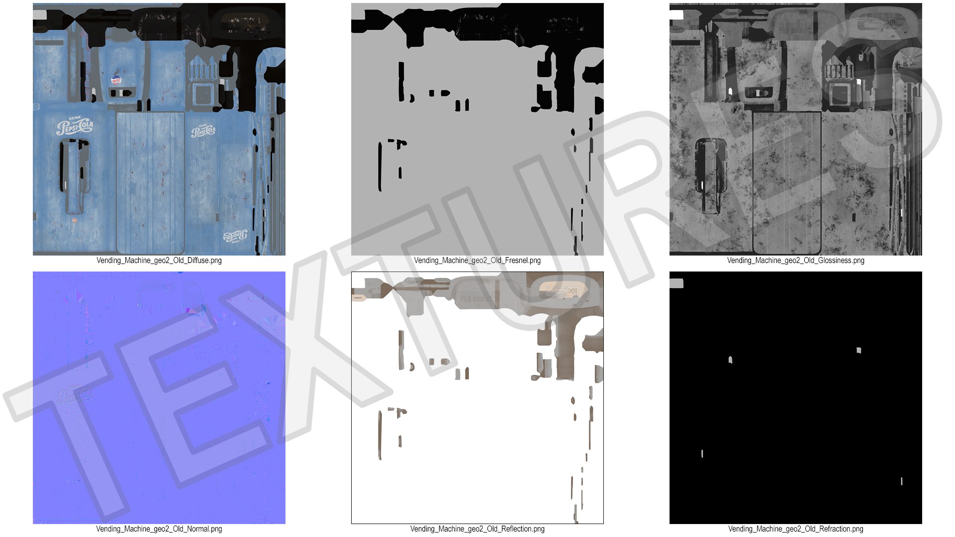 3D Aged Pepsi Cola Vintage Vending Machine - TurboSquid 2131538