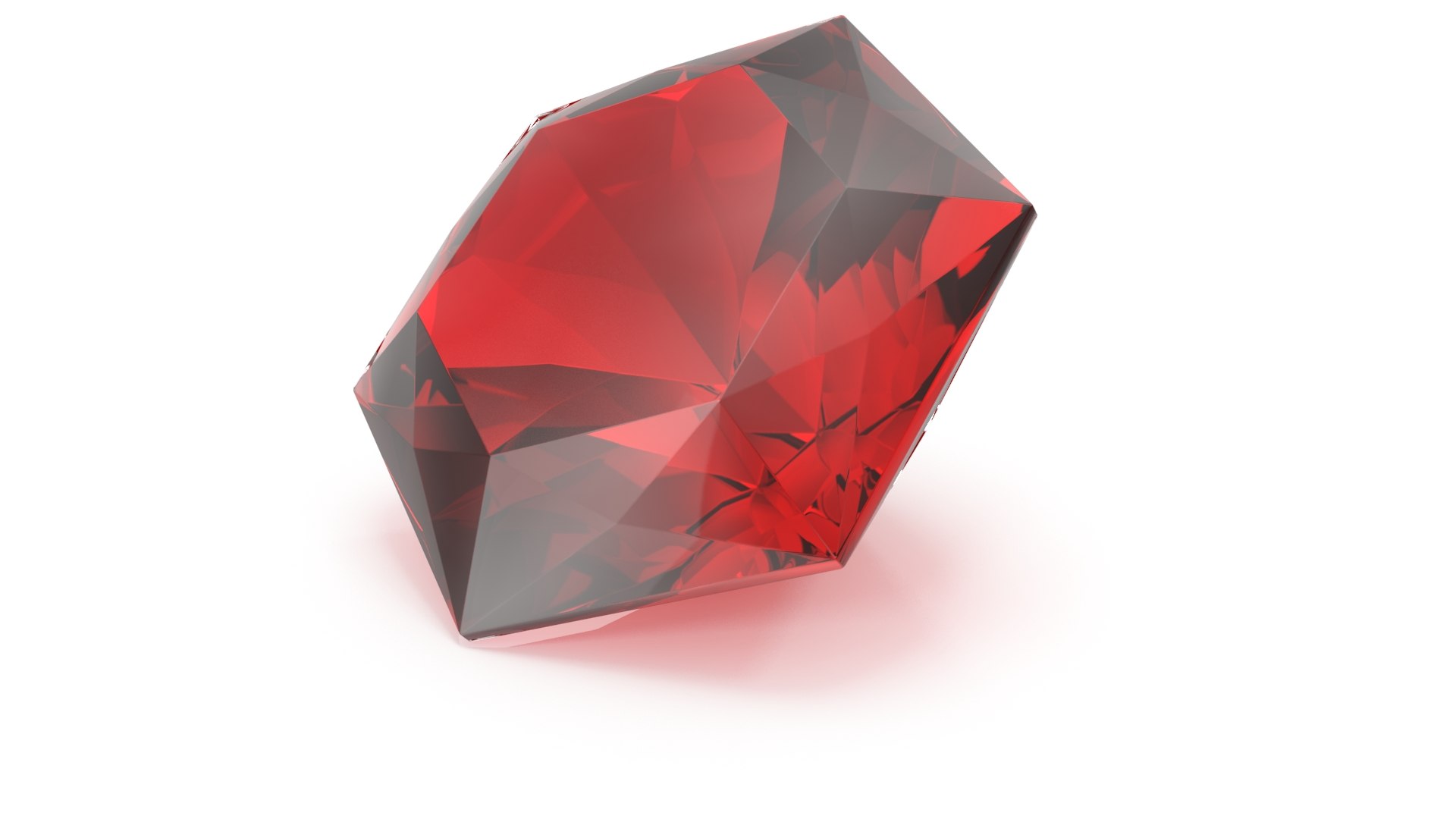 Fire Rose Hexagon Cut Ruby Model - TurboSquid 1855192