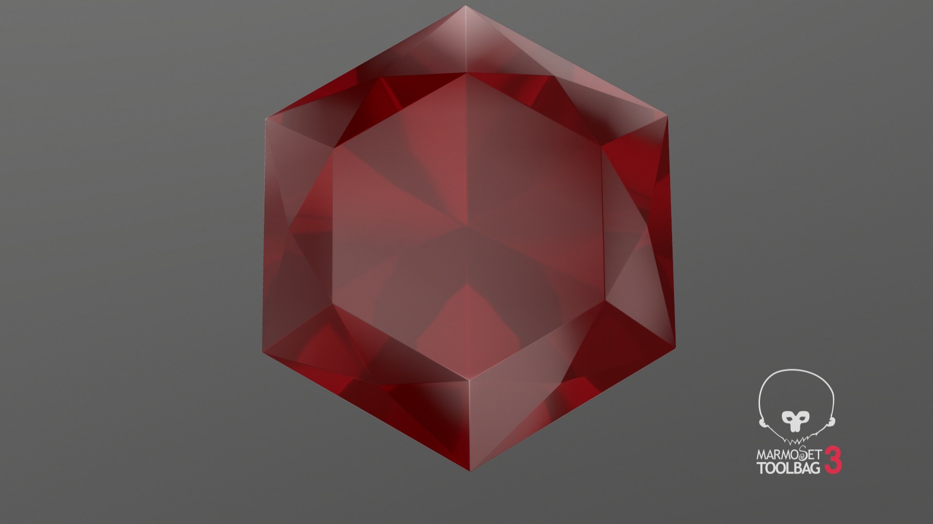 Fire Rose Hexagon Cut Ruby Model - TurboSquid 1855192
