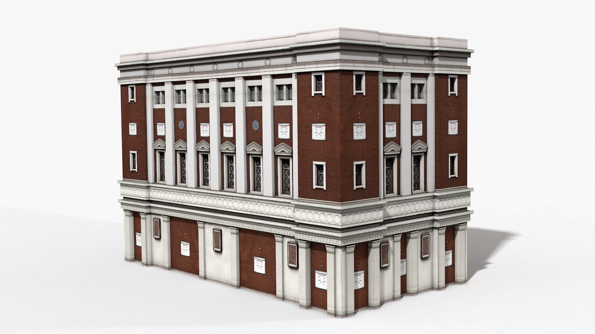 Apartment Building Low Poly 3D Model - TurboSquid 2063810