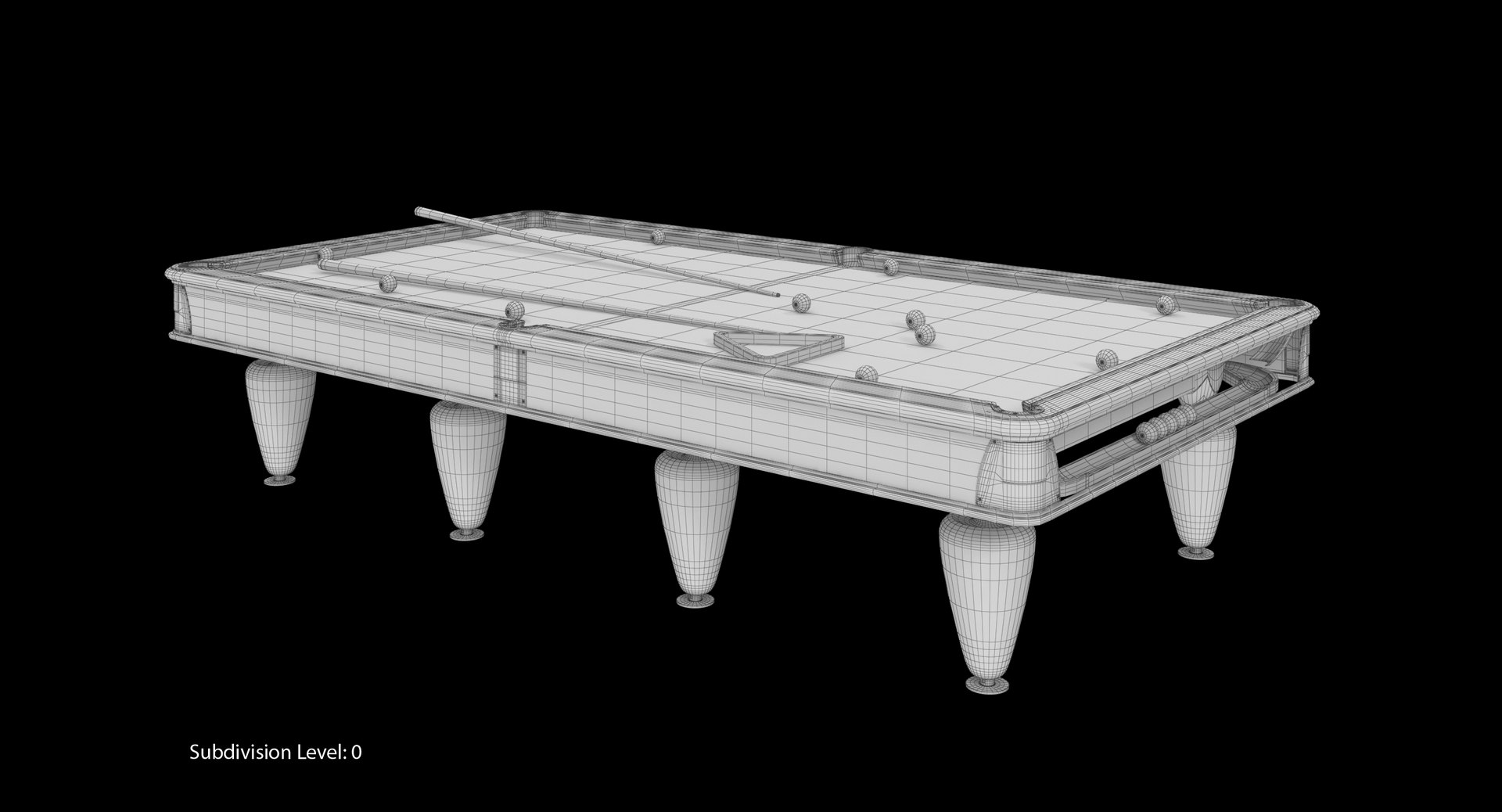 Billiard Table 3D - TurboSquid 1380405