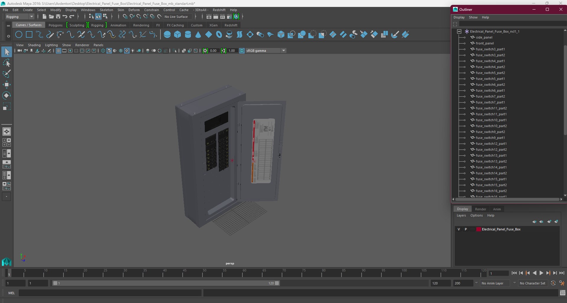 Electrical Panel Fuse Box 3D - TurboSquid 2244482