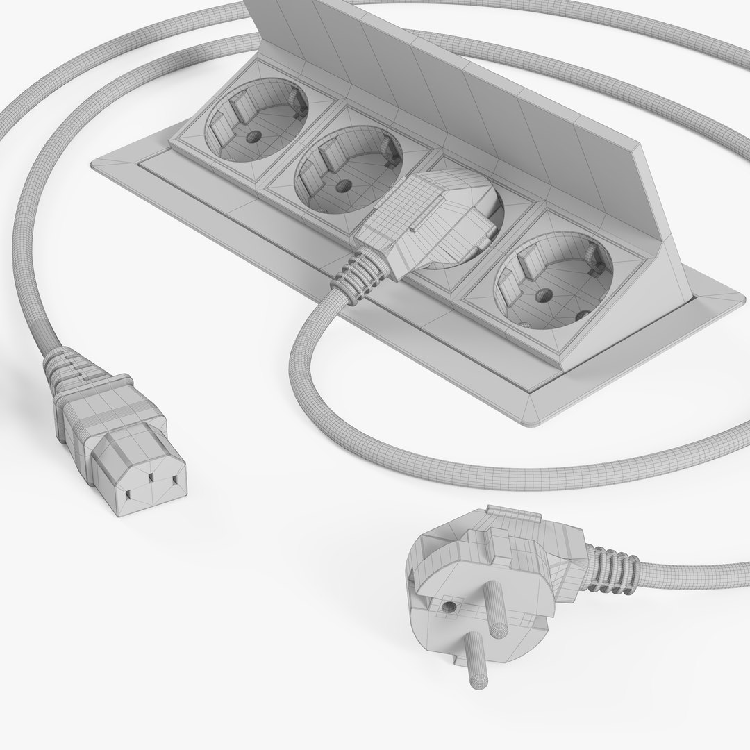 Floor Power Socket Computer 3d Model Turbosquid 1635938