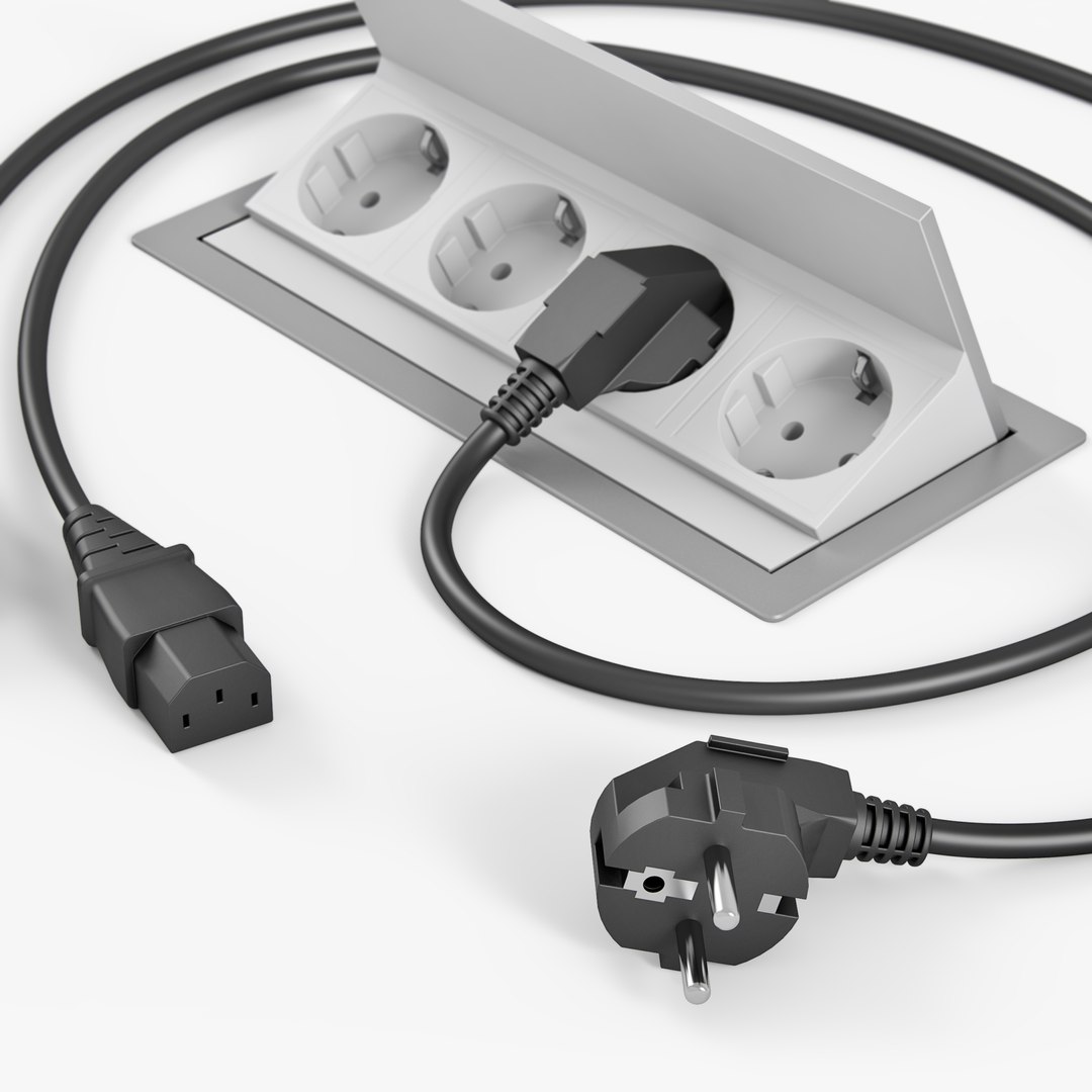 Floor power socket computer 3D model - TurboSquid 1635938