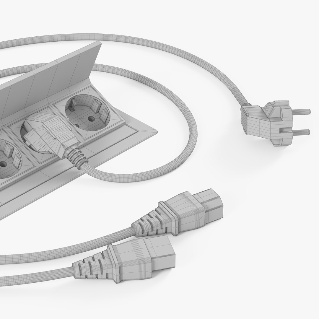 Floor power socket computer 3D model - TurboSquid 1635938