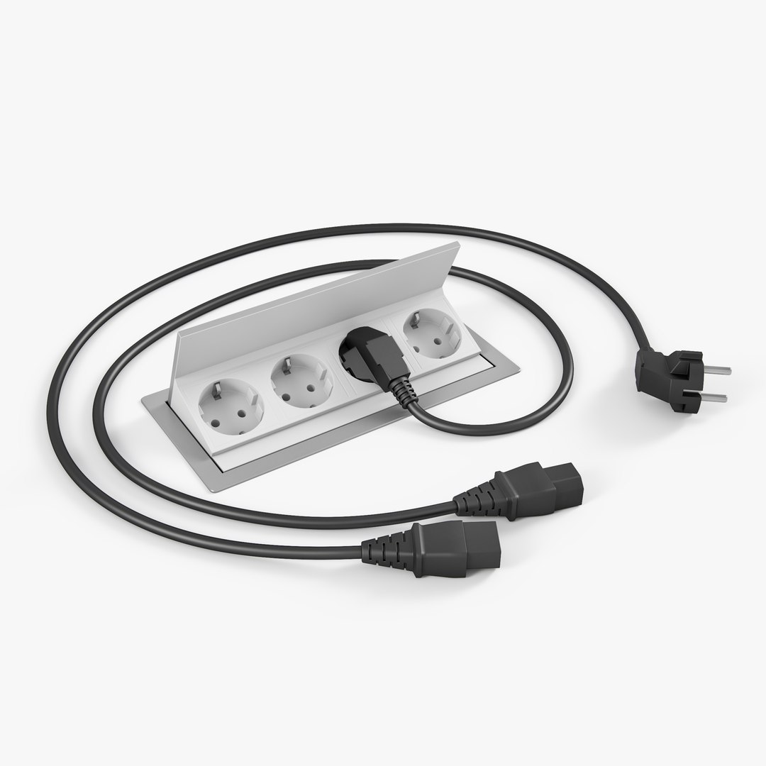 Floor power socket computer 3D model - TurboSquid 1635938