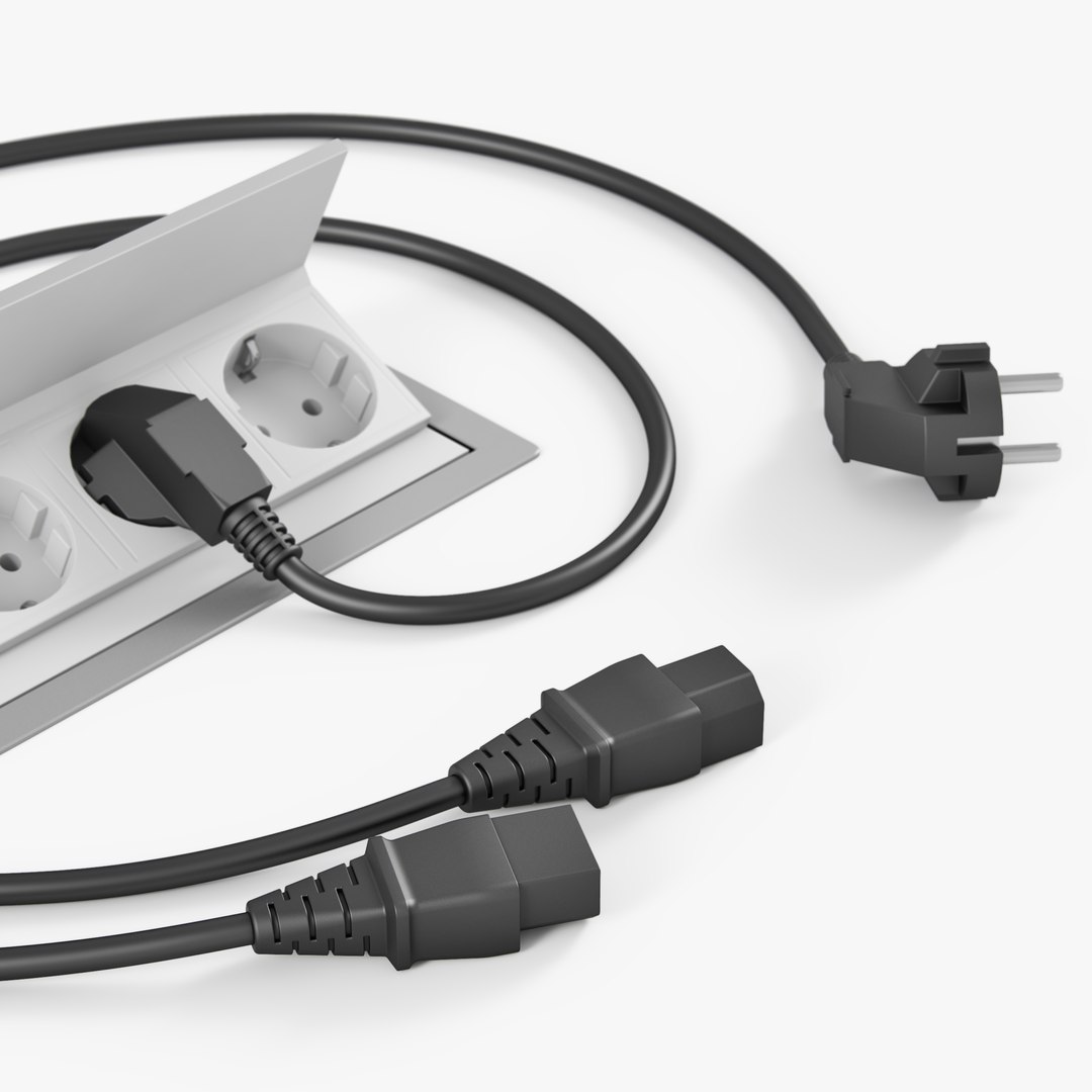 Floor power socket computer 3D model - TurboSquid 1635938