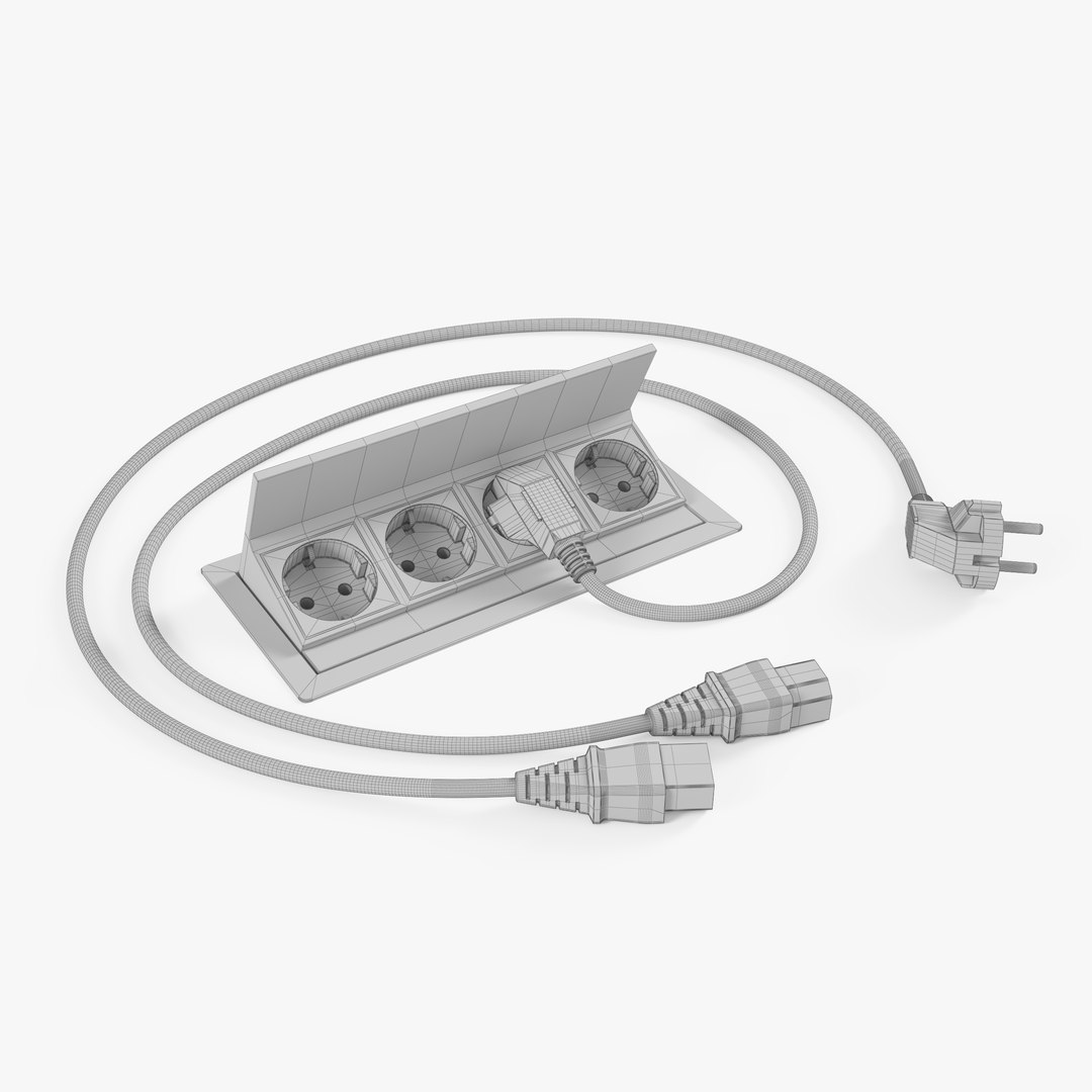 Floor power socket computer 3D model - TurboSquid 1635938