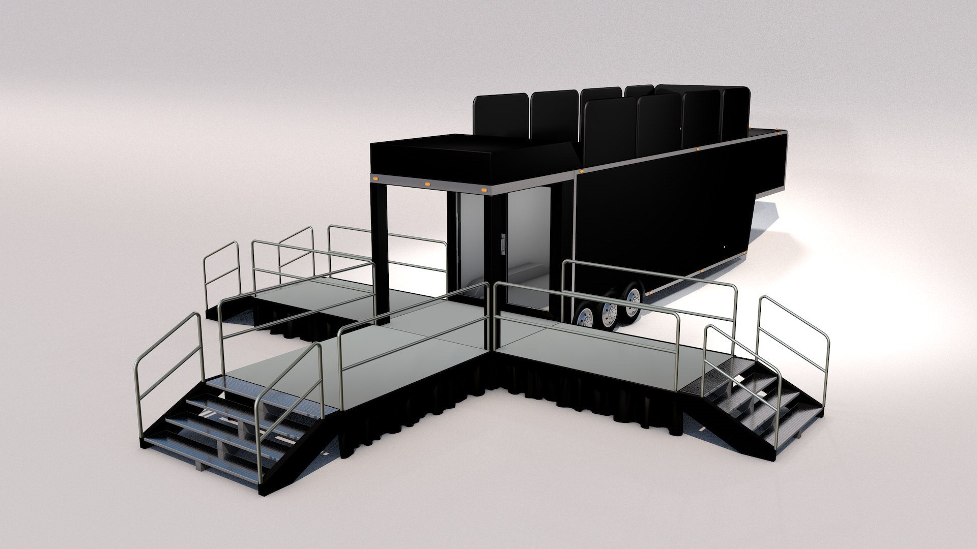 Mobile Event Trailer 3D Model - TurboSquid 1760050
