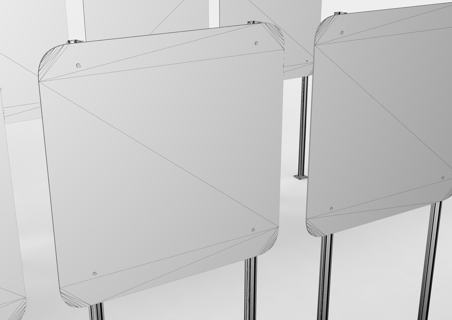 Square Blue v2 Sign 12 Piece 3D model - TurboSquid 1735605