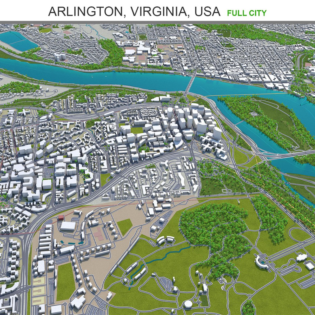 3D Arlington Virginia USA Model - TurboSquid 1719274