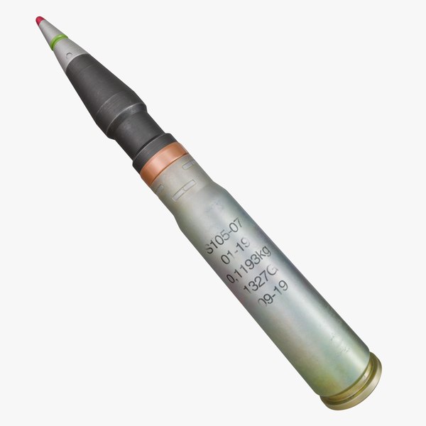 30 x 165 mm 徹甲弾 リアル3Dモデル - TurboSquid 2276239