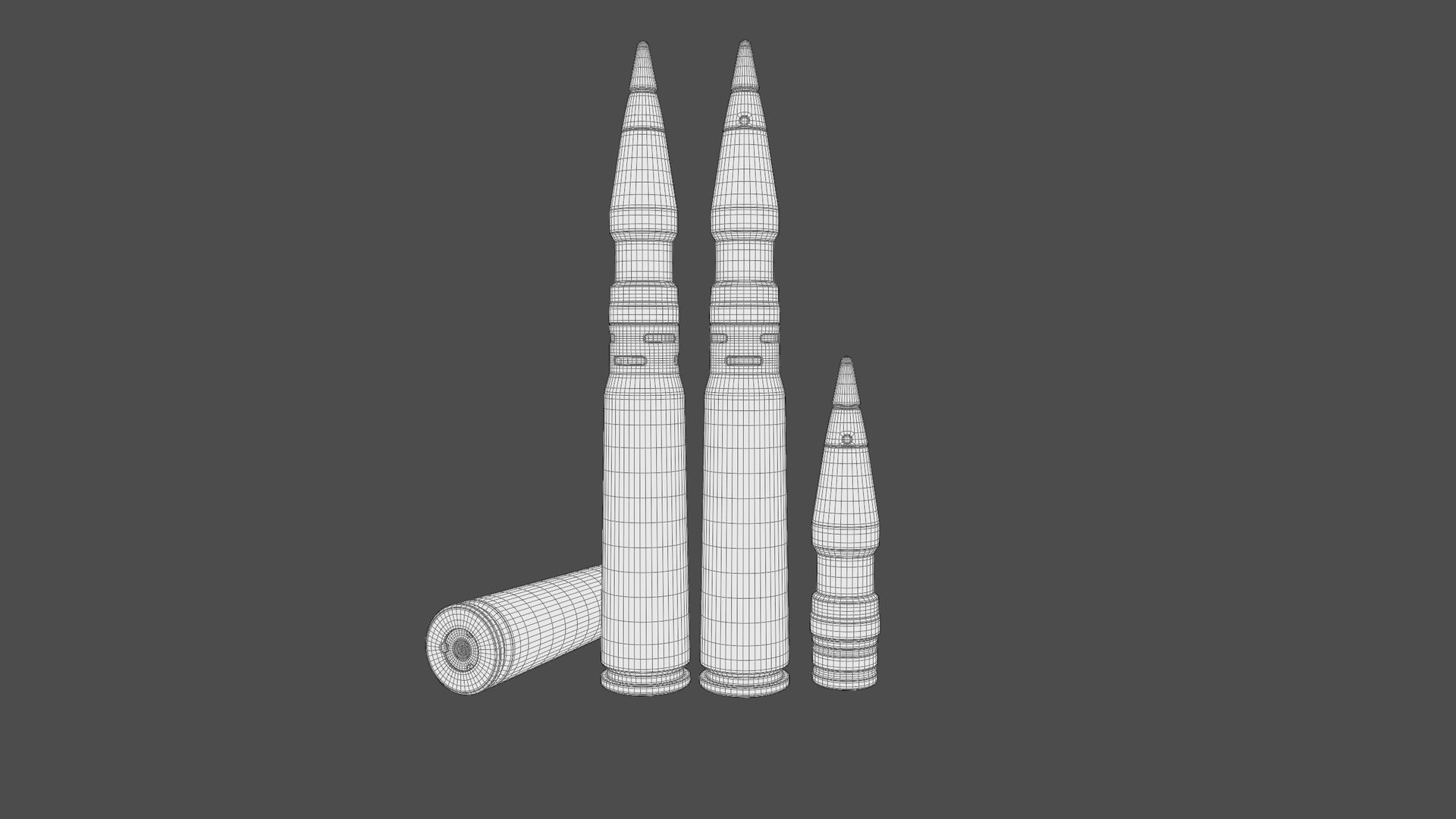 modelo 3d Proyectil perforante de blindaje realista de 30 x 165 mm ...
