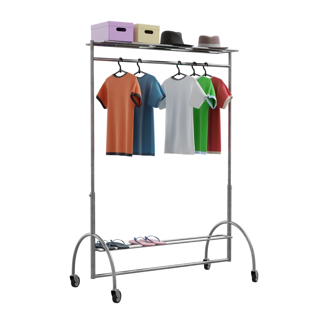 3D Model Clothes Rack - TurboSquid 2244213
