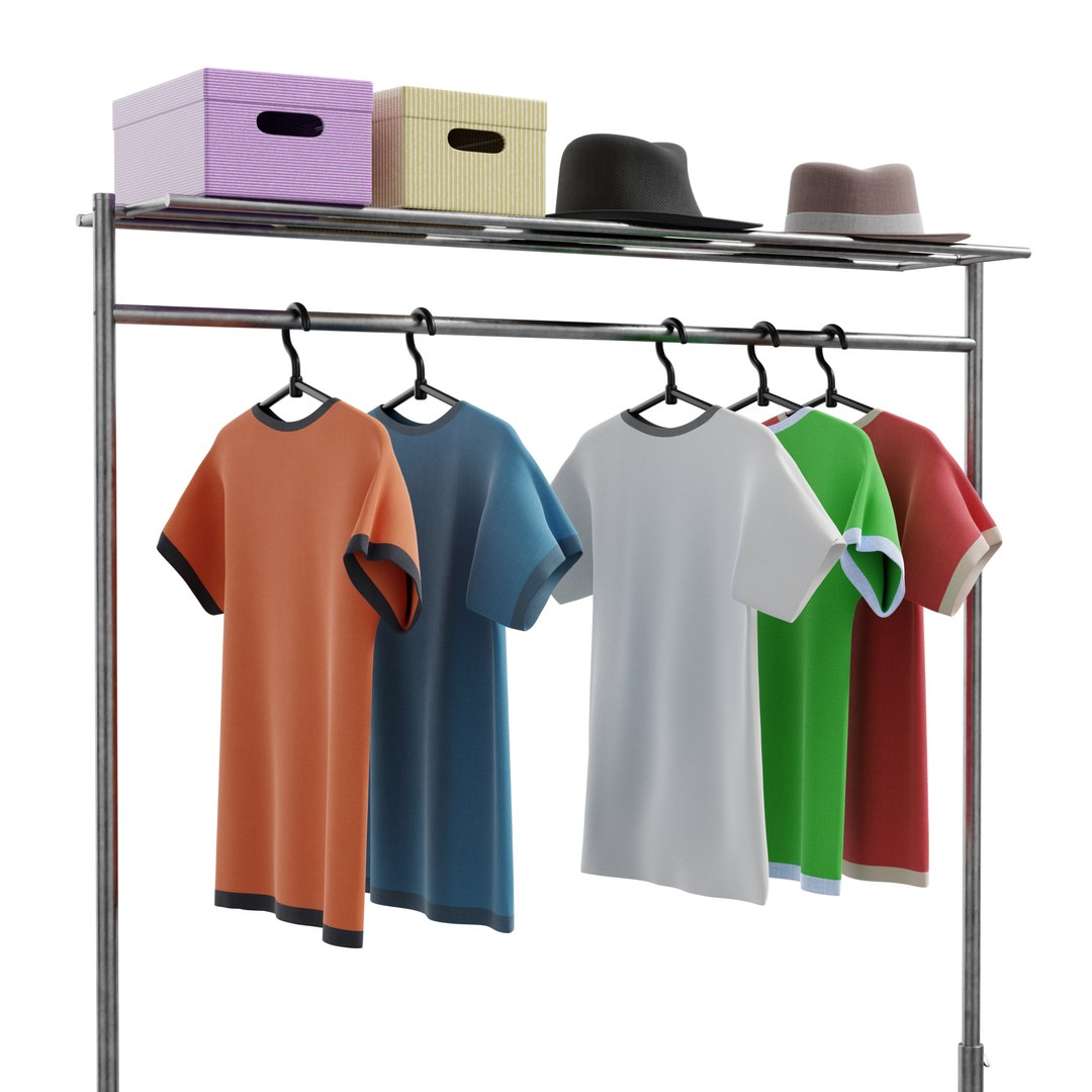 3D Model Clothes Rack - TurboSquid 2244213
