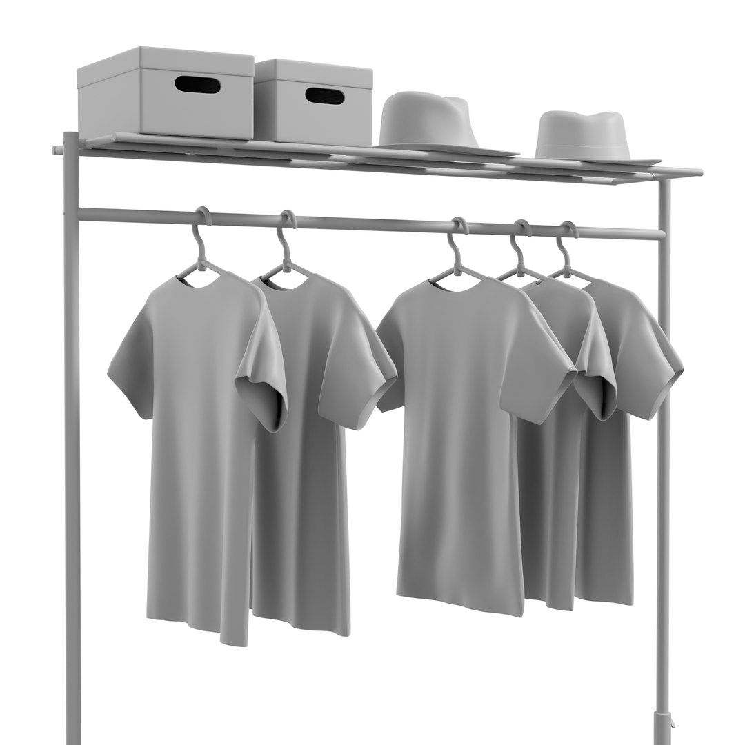 3D Model Clothes Rack - TurboSquid 2244213