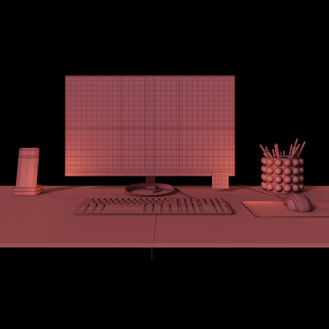 Desktop Monitor Model - TurboSquid 1661189