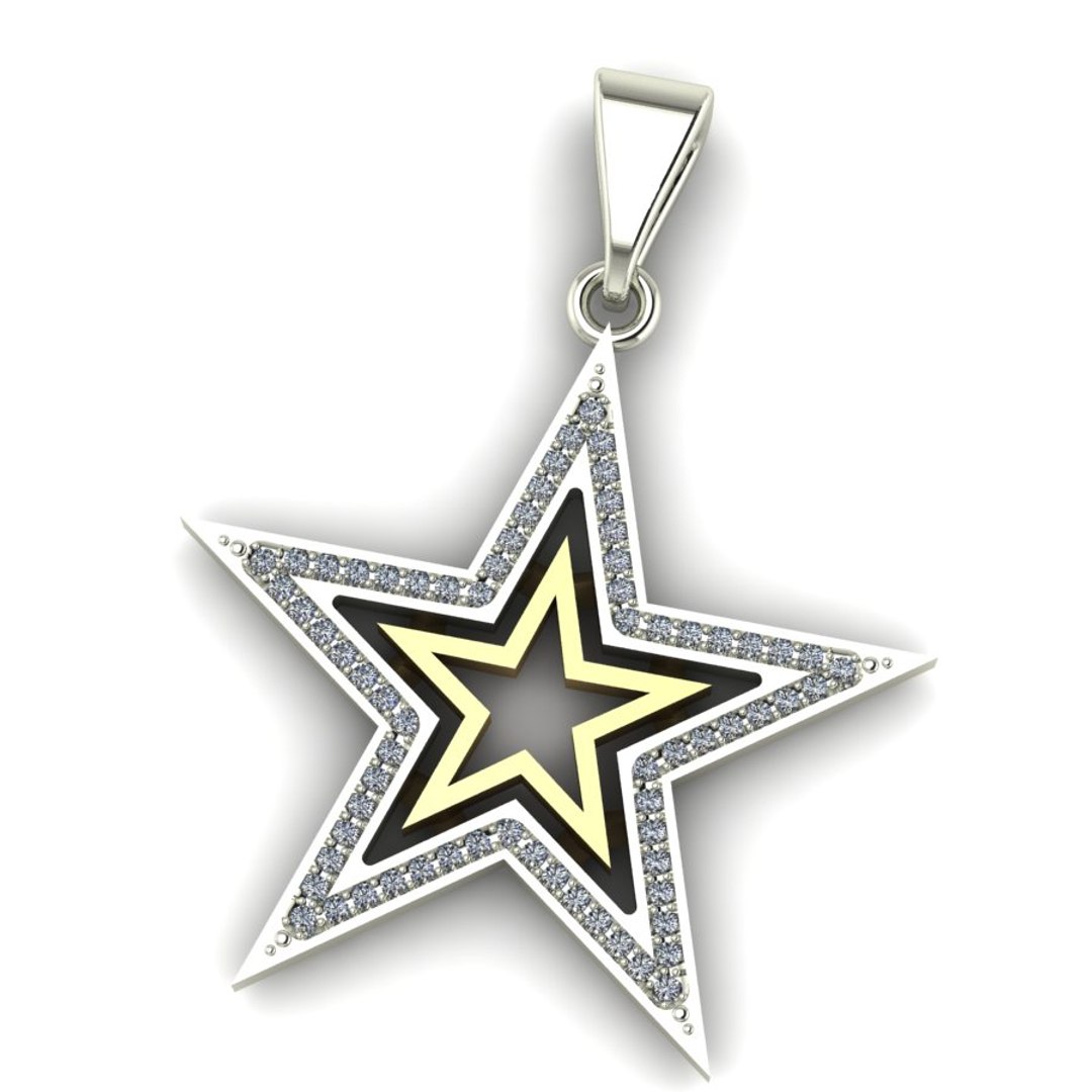 3d Star Pendant