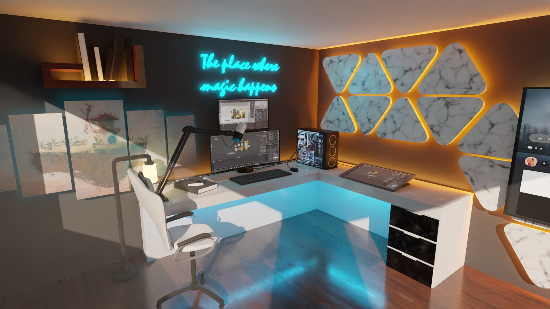 3D Gaming Room Model - TurboSquid 2203723