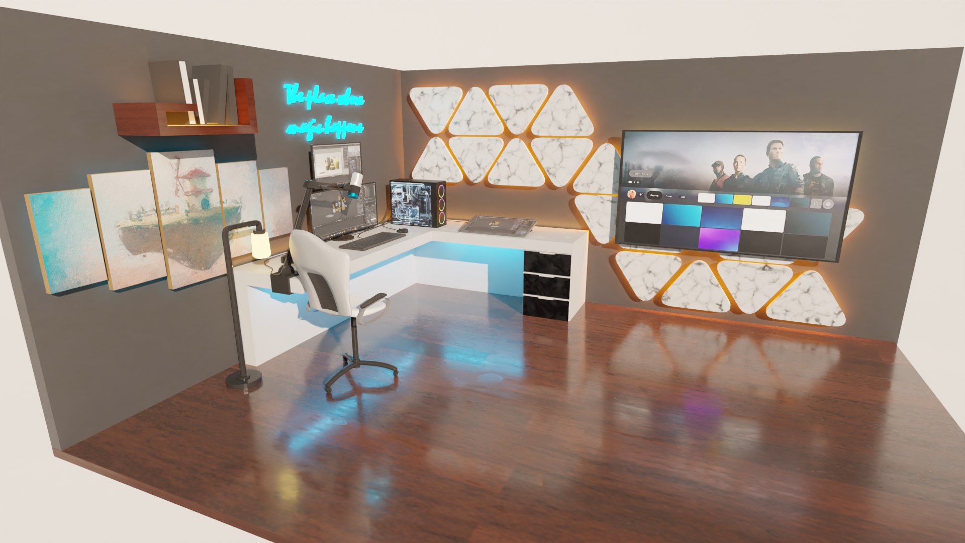 3D Gaming Room Model - TurboSquid 2203723