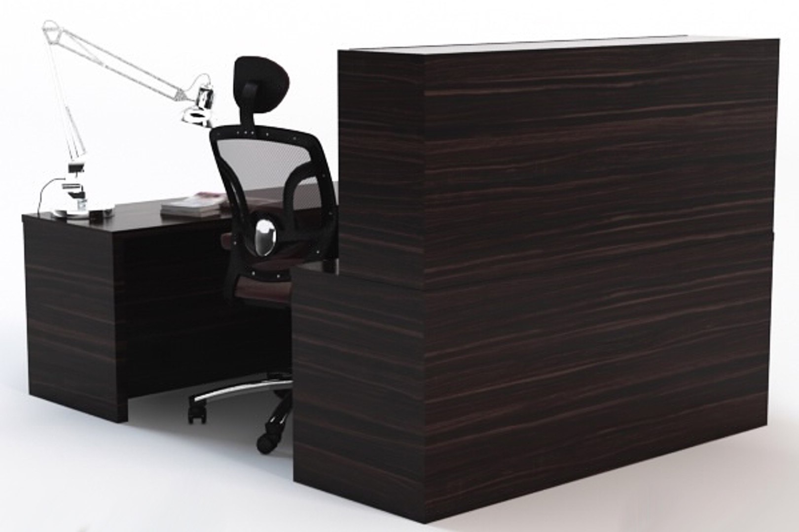 3d computer desk chair props