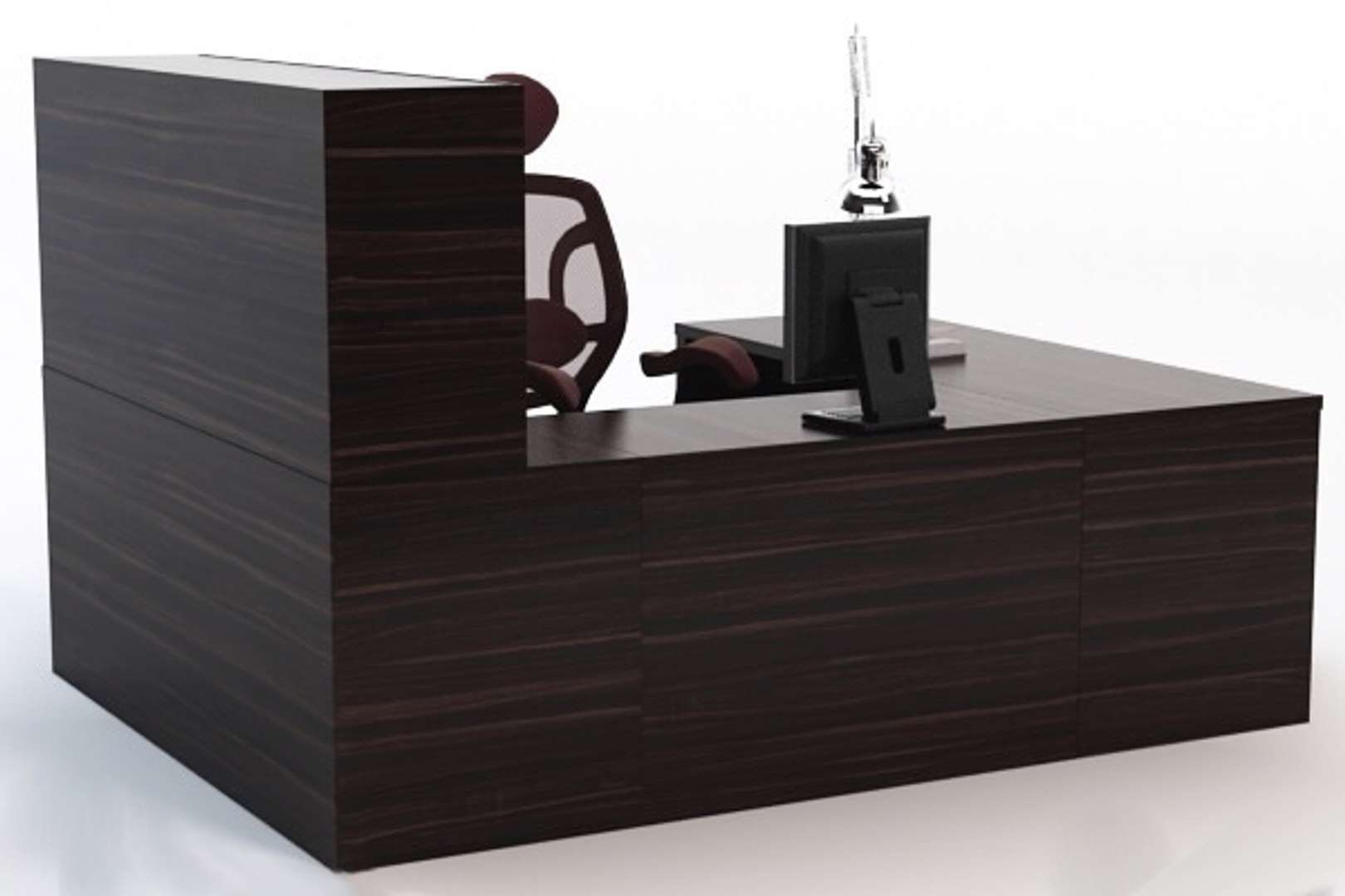 3d computer desk chair props