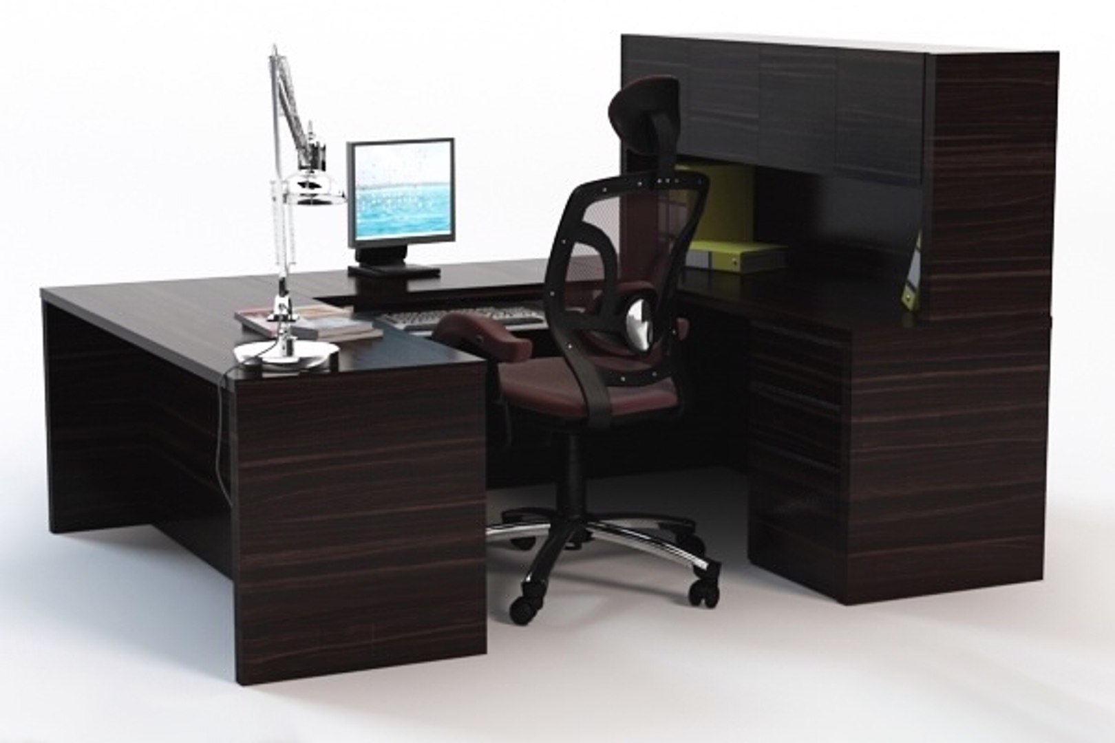 3d computer desk chair props