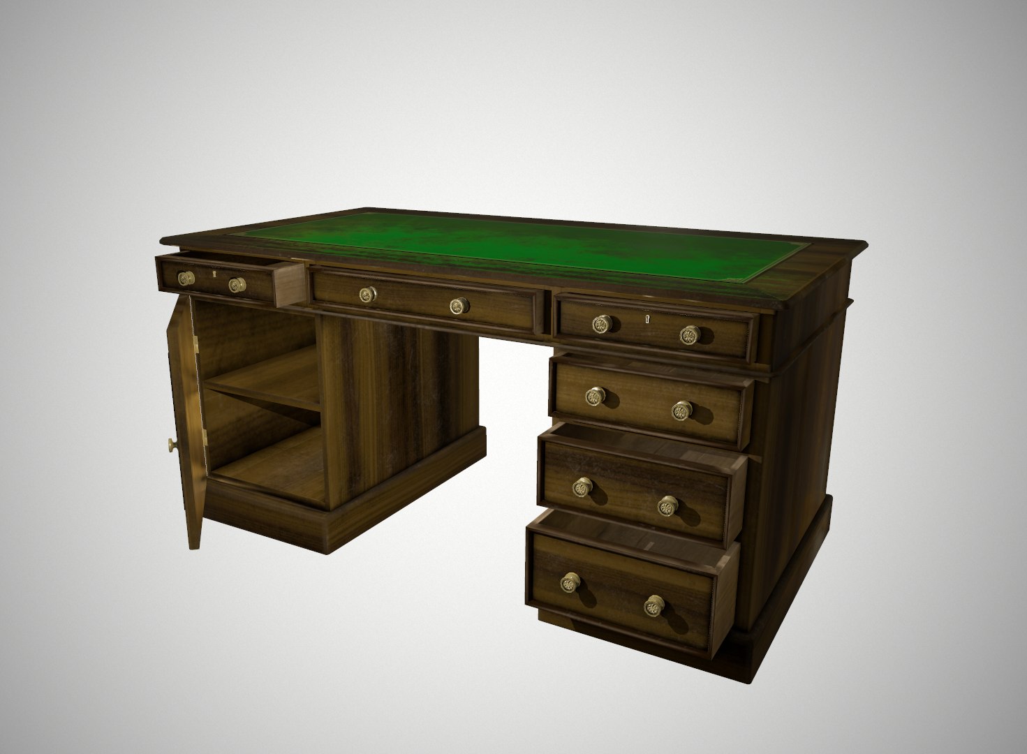 Desk antique 3D model - TurboSquid 1260818