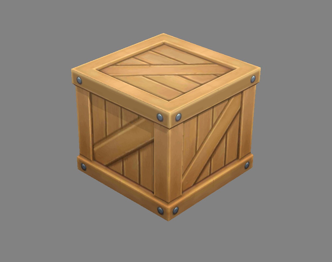 3D box wood goods model - TurboSquid 1702917
