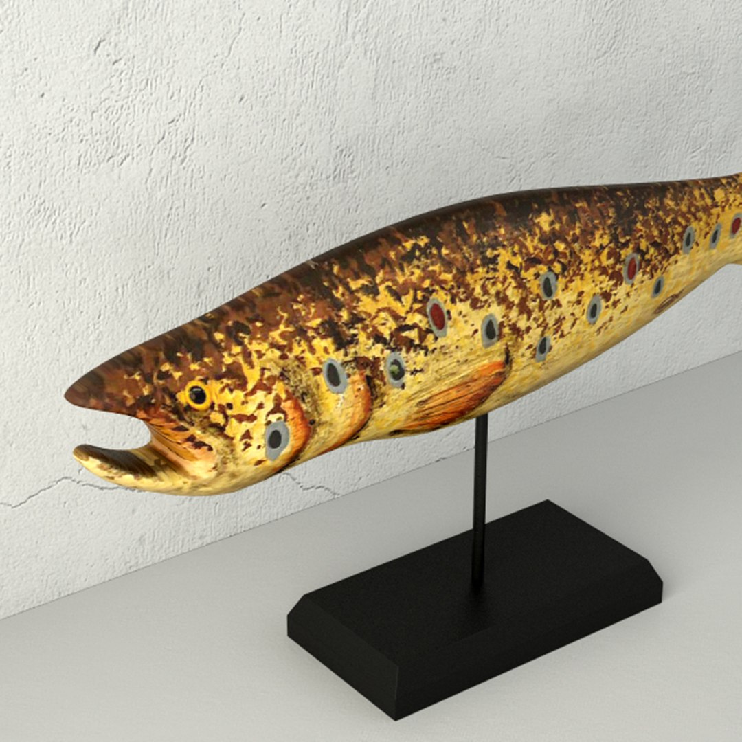 Hand Carved Wooden Fish 3D Model - TurboSquid 1275191