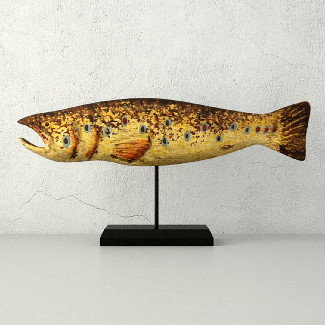 Hand Carved Wooden Fish 3D Model - TurboSquid 1275191