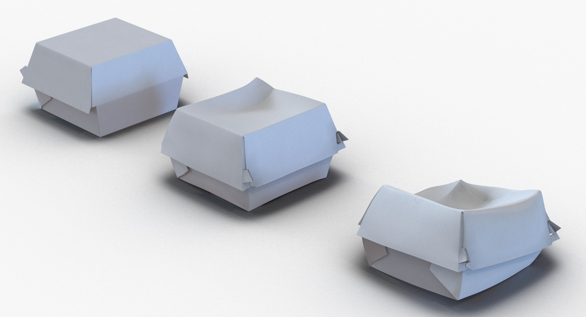 Burger Boxes 3d Model