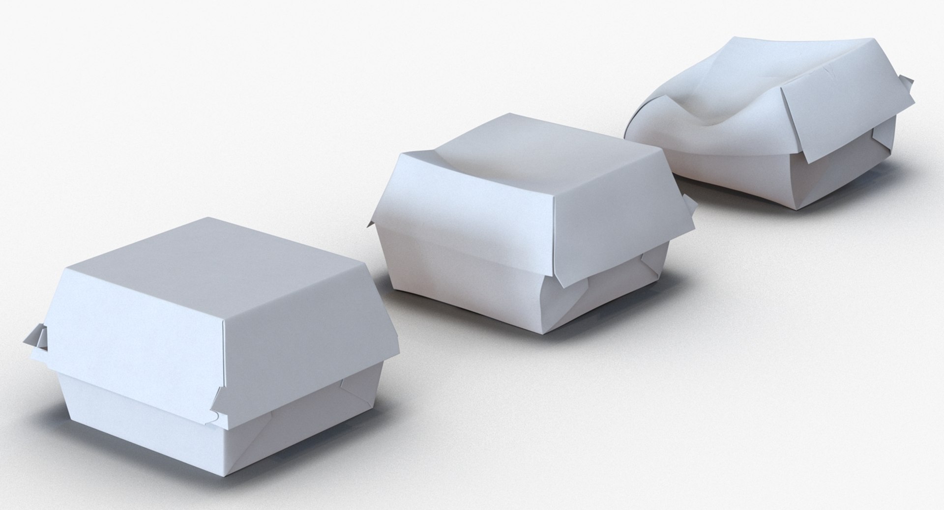 Burger Boxes 3d Model