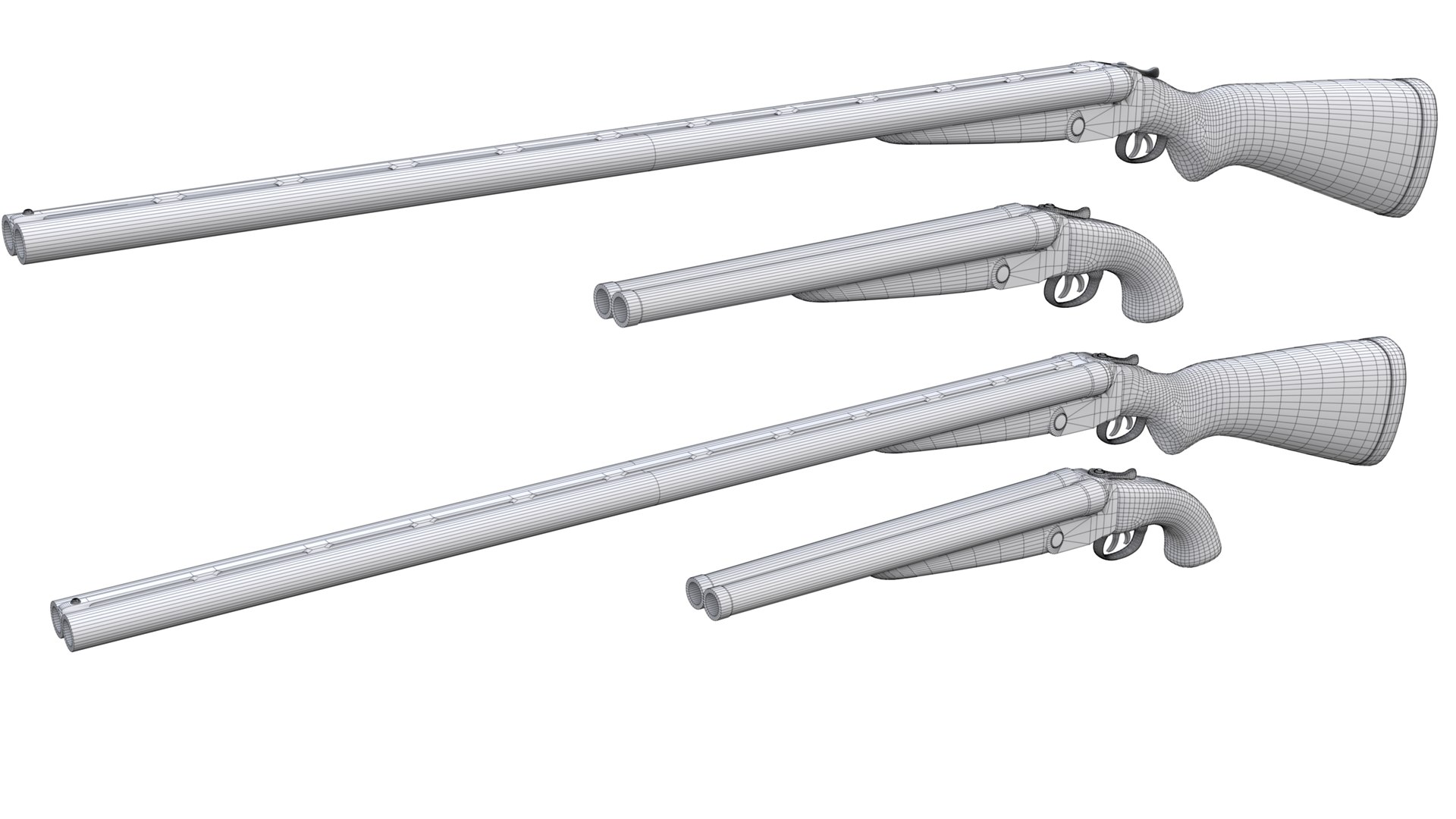 Double Barrel 4K PBR 3D Model - TurboSquid 2517979