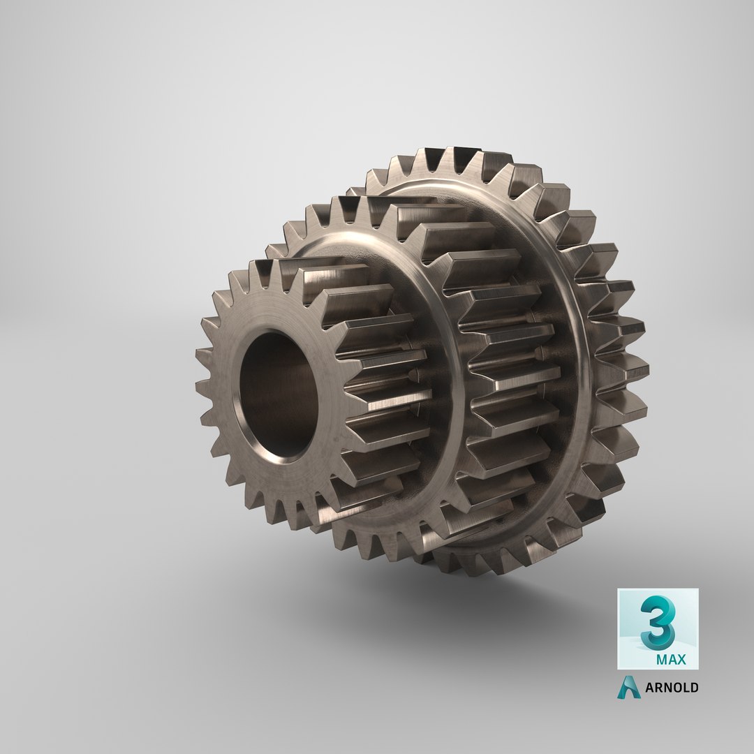 Compound spur gear 3D model - TurboSquid 1402633