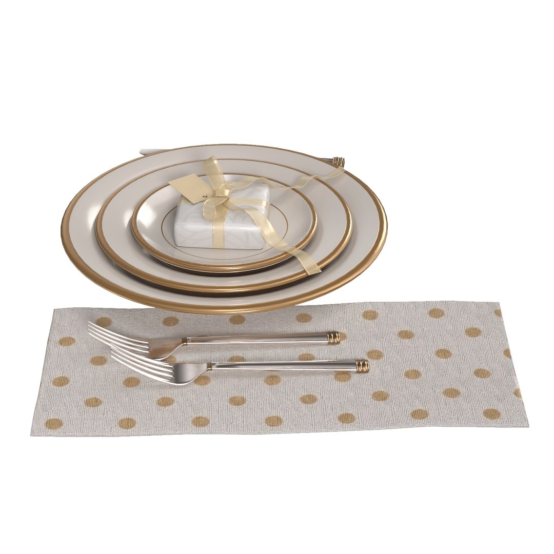 Lenox Eternal 5 Piece Place Setting PBR 3D Model - TurboSquid 2213649