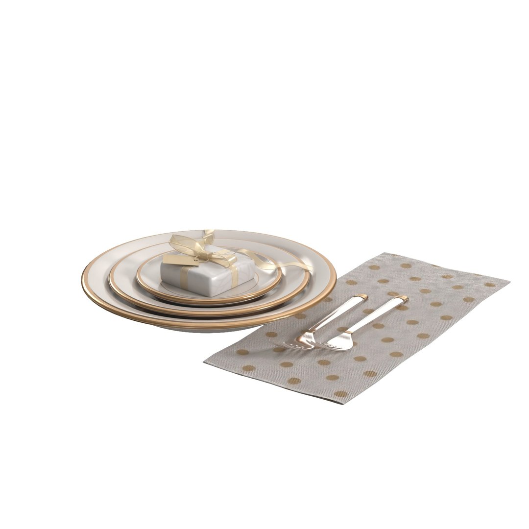 Lenox Eternal 5 Piece Place Setting PBR 3D Model - TurboSquid 2213649