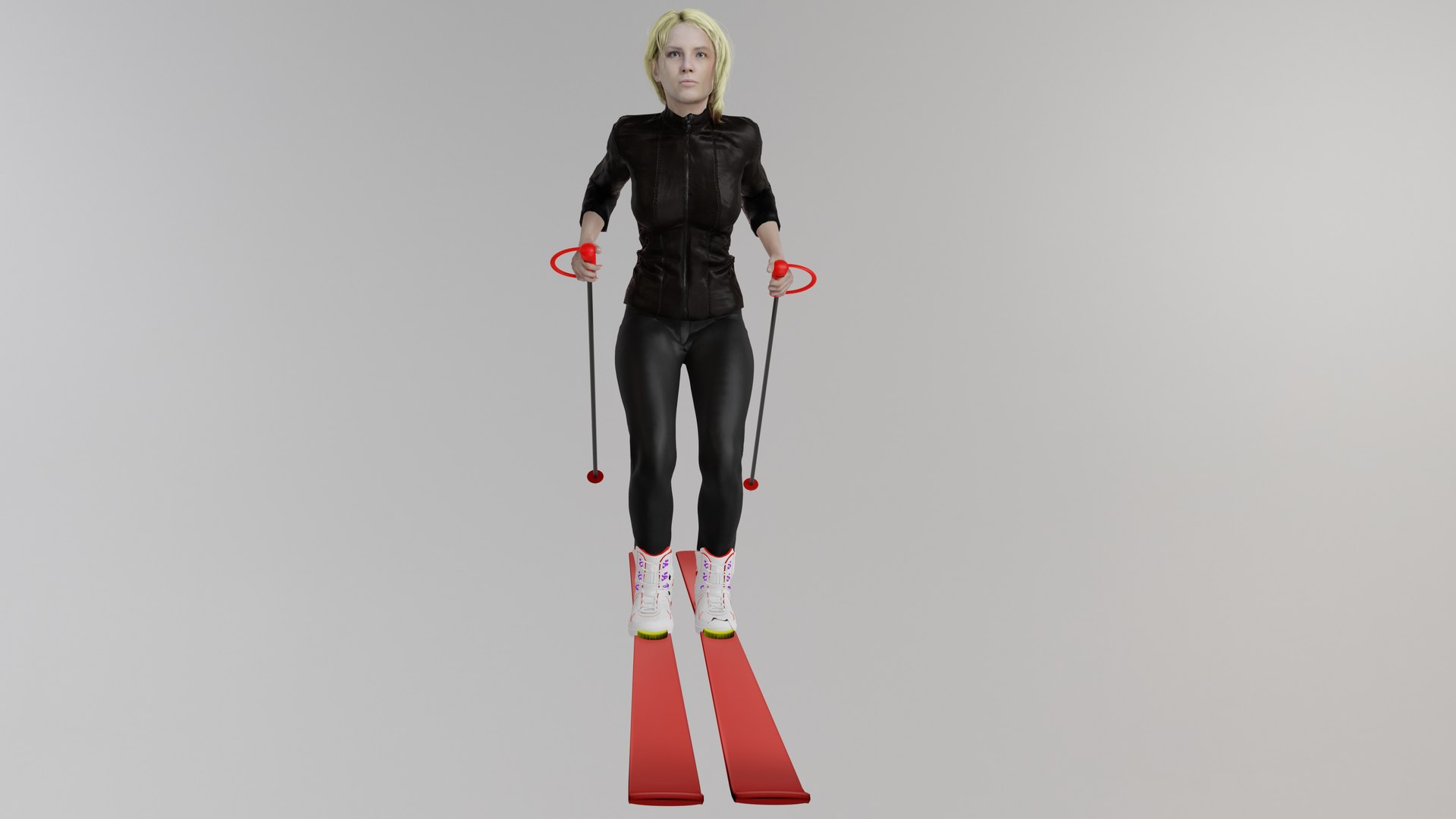 Girl Skiing Model - TurboSquid 1990008