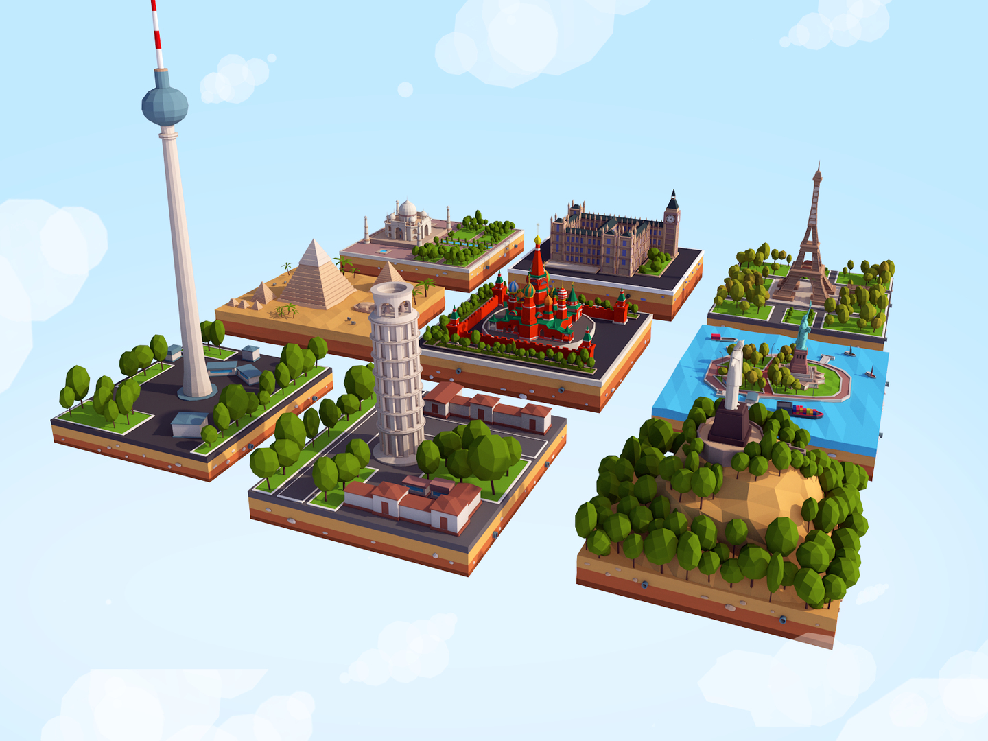 Polygonia landmarks model - TurboSquid 1342391